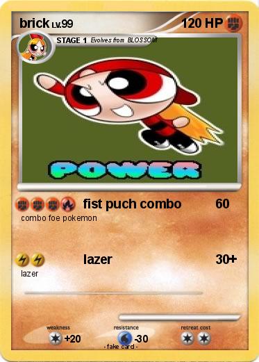 Pokémon brick 100 100 - fist puch combo - My Pokemon Card