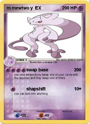 Pokémon m mewtwo y EX 12 12 - swap base - My Pokemon Card