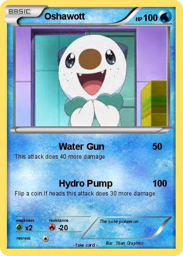 Pokémon Oshawott 1138 1138 - Water Gun - My Pokemon Card