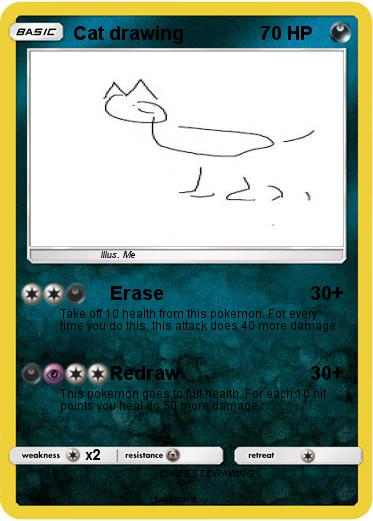 Pokémon Cat drawing - Erase - My Pokemon Card