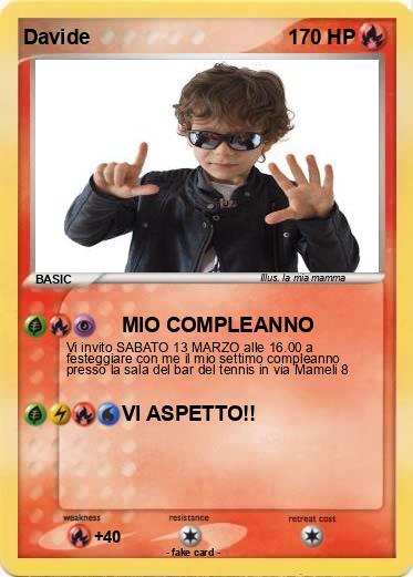 Pokémon Davide 63 63 - MIO COMPLEANNO - My Pokemon Card
