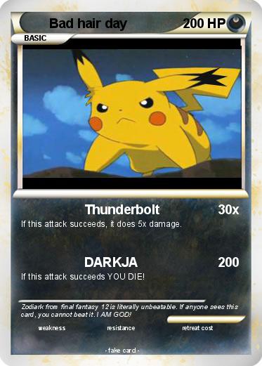 Pokémon Bad hair day 5 5 - Thunderbolt - My Pokemon Card