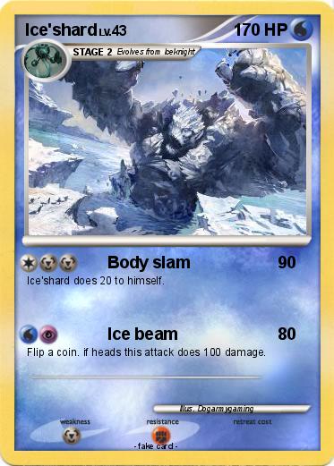 Pokémon Ice shard 4 4 - Body slam - My Pokemon Card