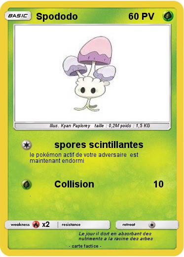 Pokémon Spododo - spores scintillantes - Ma carte Pokémon