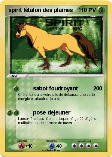 Pokémon spirit letalon des plaines - sabot foudroyant - Ma carte Pokémon