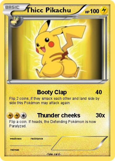 Pokémon Thicc Pikachu 7 7 - Booty Clap - My Pokemon Card