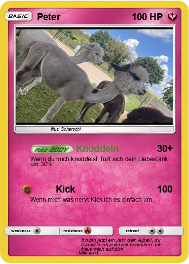 Pokémon Peter 1774 1774 - Knuddeln - My Pokemon Card