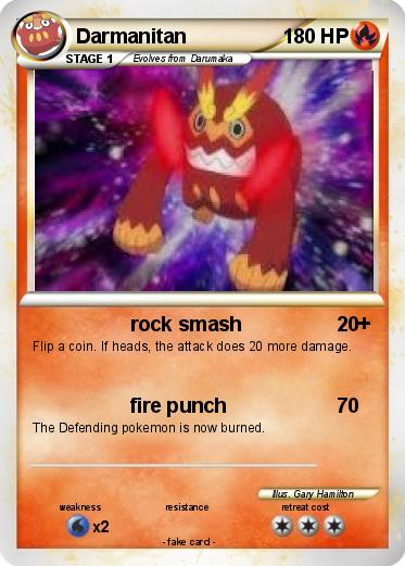 Pokémon Darmanitan 71 71 - rock smash - My Pokemon Card