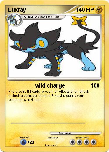 Pokémon Luxray 896 896 - wild charge - My Pokemon Card