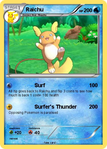 Pokémon Raichu 3985 3985 - Surf - My Pokemon Card