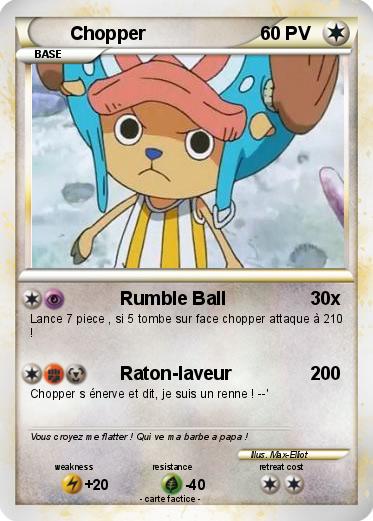 Pokémon Chopper 400 400 - Rumble Ball - Ma carte Pokémon