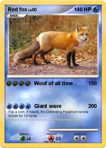 Pokémon Red fox 15 15 - Woof of all time - My Pokemon Card