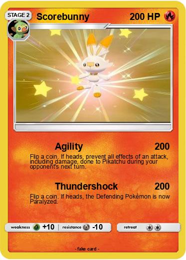 Pokémon Scorebunny 8 8 - Agility - My Pokemon Card