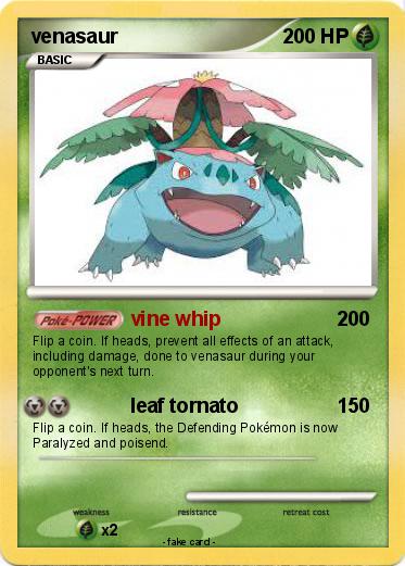 Pokémon venasaur 112 112 - vine whip - My Pokemon Card