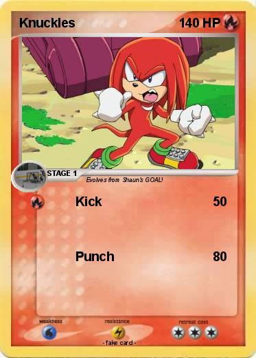 Pokémon Knuckles 172 172 - Kick - My Pokemon Card