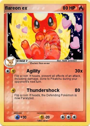 Pokémon flareon ex 45 45 - Agility - My Pokemon Card