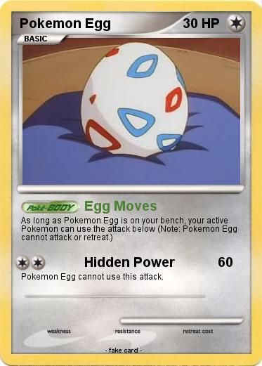 Pokémon Pokemon Egg 11 11 - Egg Moves - My Pokemon Card