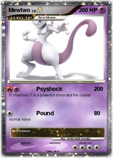 Pokémon Mewtwo 7732 7732 - Psyshock - My Pokemon Card