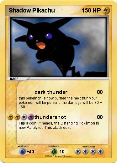 Pokémon Shadow Pikachu 87 87 - dark thunder - My Pokemon Card
