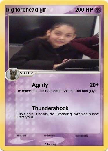 Pokémon big forehead girl - Agility - My Pokemon Card