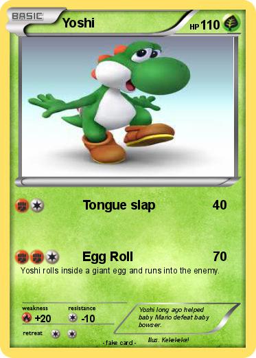 Pokémon Yoshi 3397 3397 - Tongue slap - My Pokemon Card