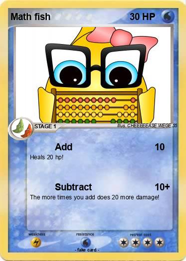 Pokémon Math fish - Add - My Pokemon Card
