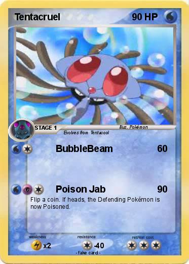 Pokémon Tentacruel 77 77 - BubbleBeam - My Pokemon Card