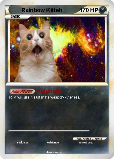 Pokémon Rainbow Kitteh - Kuteness - My Pokemon Card
