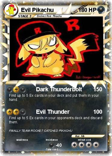 Pokémon Evil Pikachu 171 171 - Dark Thunderbolt - My Pokemon Card