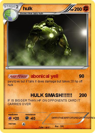 Pokémon hulk 1389 1389 - abonical yell - My Pokemon Card