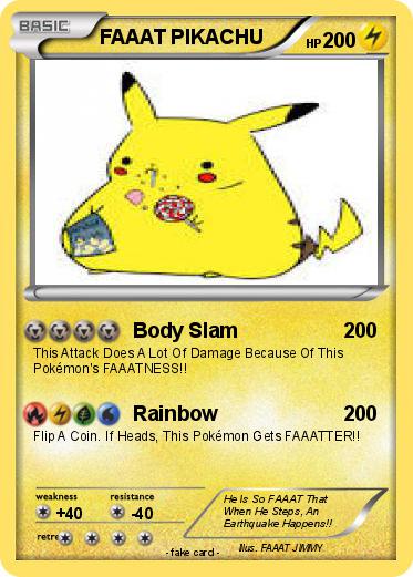 Pokémon FAAAT PIKACHU - Body Slam - My Pokemon Card