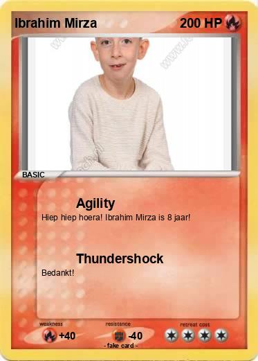 Pokémon Ibrahim Mirza - Agility - My Pokemon Card