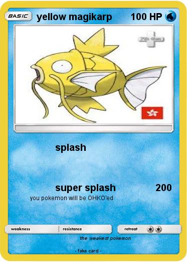 Pokémon yellow magikarp 1 1 - splash - My Pokemon Card