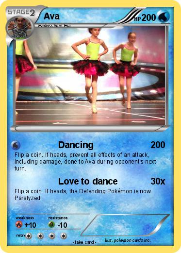 Pokémon Ava 99 99 - Dancing - My Pokemon Card