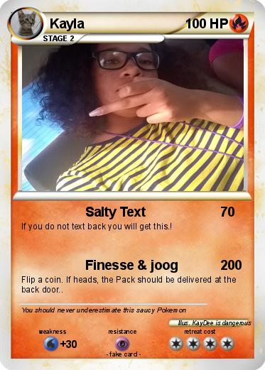 Pokémon Kayla 118 118 - Salty Text - My Pokemon Card