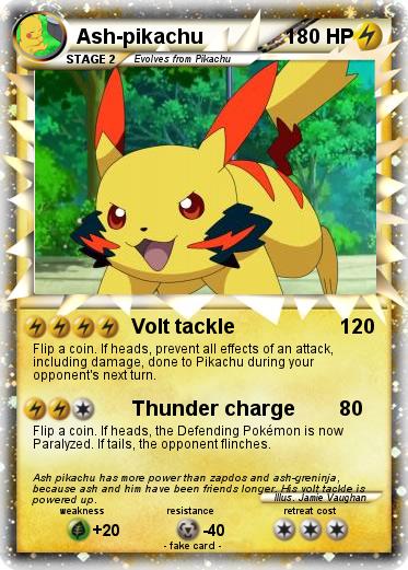 Pokémon Ash pikachu 84 84 - Volt tackle - My Pokemon Card