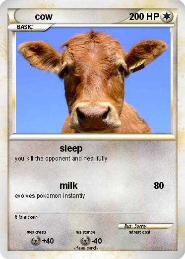 Pokémon cow 74 74 - sleep - My Pokemon Card