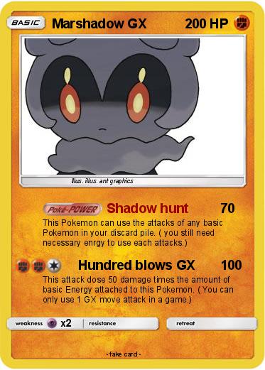 Pokémon Marshadow GX 9 9 - Shadow hunt - My Pokemon Card