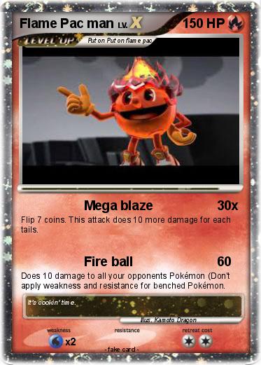 Pokémon Flame Pac man - Mega blaze - My Pokemon Card