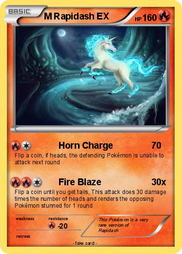 Pokémon M Rapidash EX 3 3 - Horn Charge - My Pokemon Card