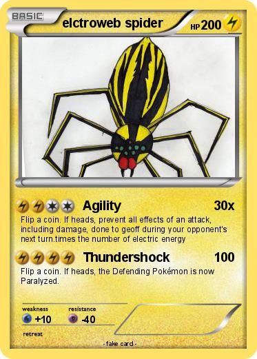 Pokémon elctroweb spider - Agility - My Pokemon Card