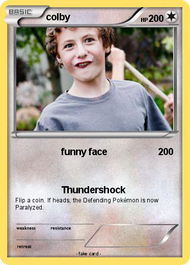 Pokémon colby 74 74 - funny face - My Pokemon Card