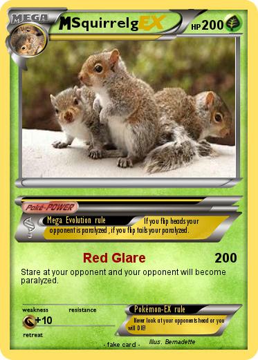 Pokémon Squirrels 10 10 - Red Glare - My Pokemon Card