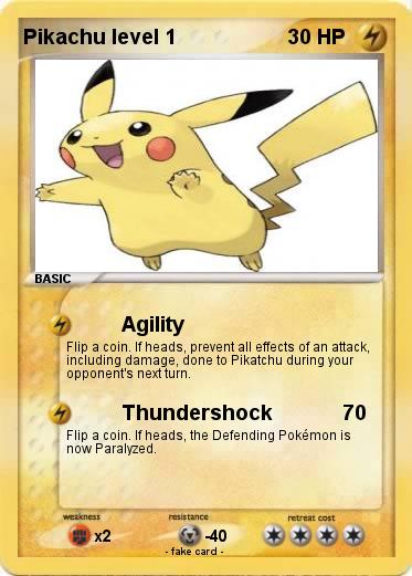 Pokémon Pikachu level 1 1 - Agility - My Pokemon Card