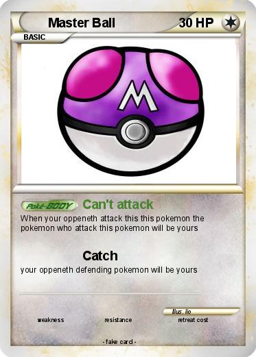 Pokémon Master Ball 75 75 - Can't attack - My Pokemon Card