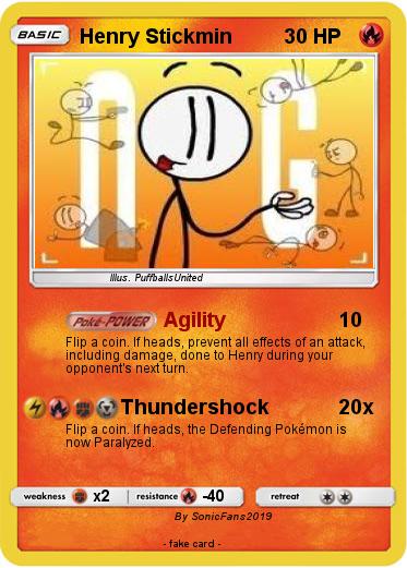 Pokémon Henry Stickmin 71 71 - Agility - My Pokemon Card