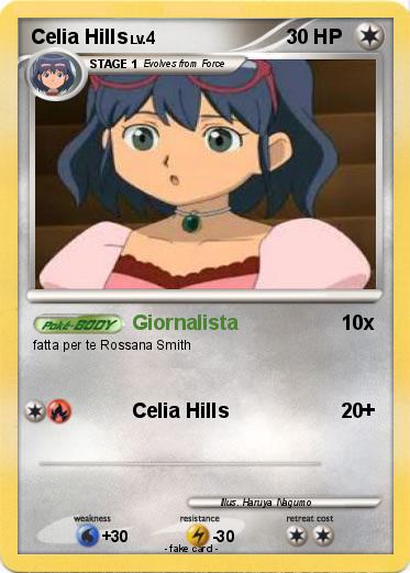Pokémon Celia Hills 1 1 - Giornalista - My Pokemon Card