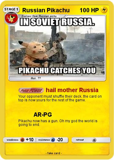 Pokémon Russian Pikachu 7 7 - hail mother Russia - My Pokemon Card