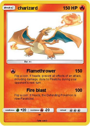 Pokémon charizard 10975 10975 - Flamethrower - My Pokemon Card