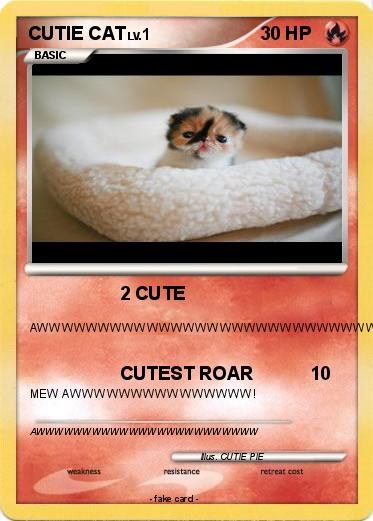Pokémon CUTIE CAT 2 2 - 2 CUTE - My Pokemon Card